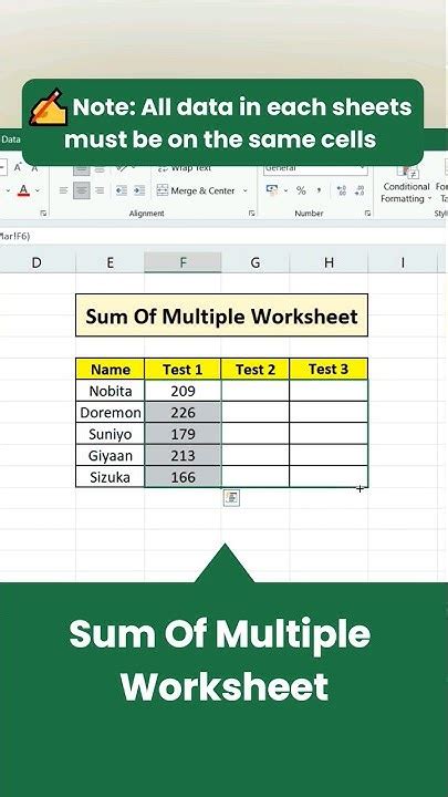 Multi Worksheet Sum Excel Shortcut For Easy Data🧮💡 Exceltips Excelshorts Youtube