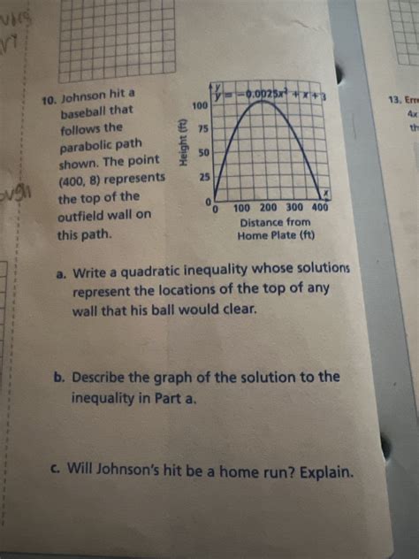 Answered 10 Johnson Hit A Baseball That Follows Bartleby