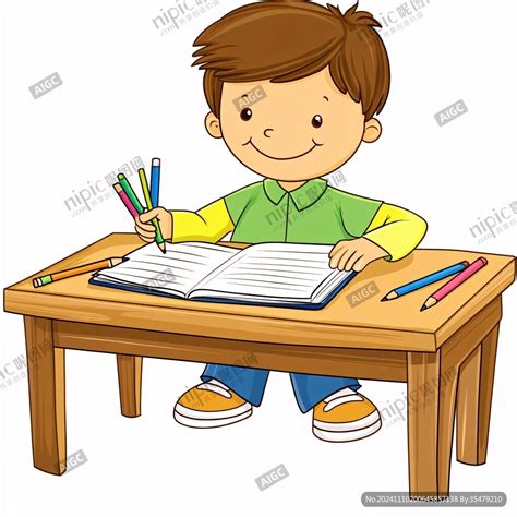 Ai创作图认真写字的小孩 认真学习的小男孩 写作业的小孩 学生上课手绘素材 卡通学习形象 课堂作业卡通 卡通学习场景 写作业的男孩 学习素材卡通配图 学习班卡通图案 学习手绘卡通图案 手绘读书
