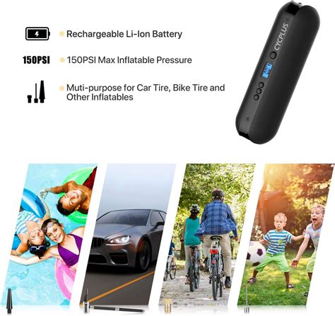Cycplus Mini Air Compressor Rechargeable Tyre Pump Motorcycle Tyre