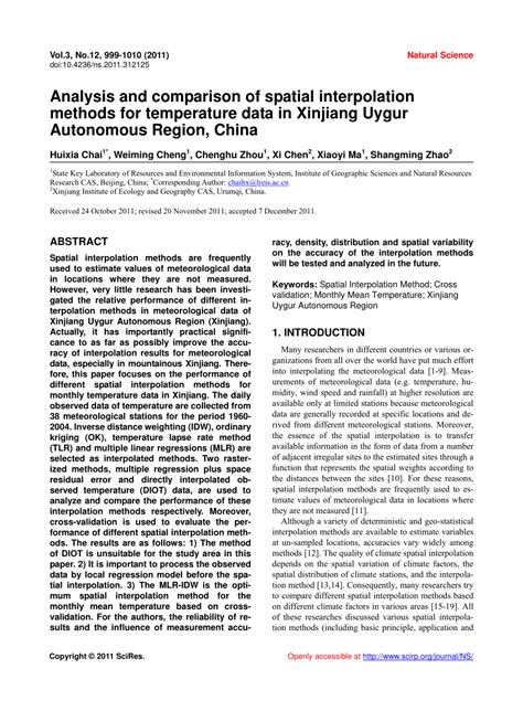 Pdf Analysis And Comparison Of Spatial Interpolation Methods For