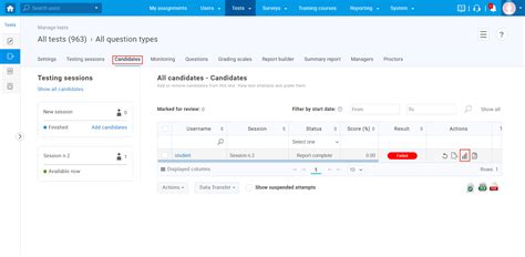 how to export personal report as pdf youtestme