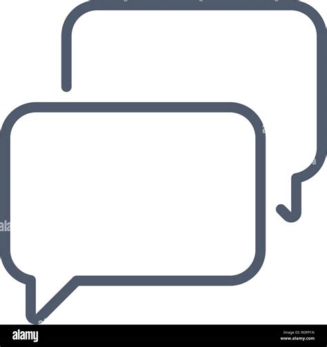 Speech bubble, chat icon linear style. Minimalism style. Blank template, vector illustration ...