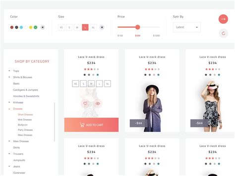 E Commerce Product Filter Online Web Design Simple Web Design Filters