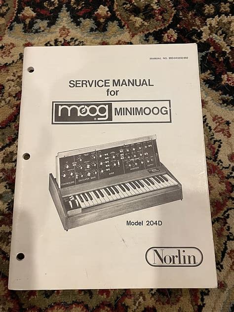Original Minimoog Model D Service Manual Bundle Reverb