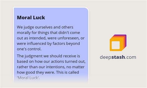 Moral Luck Deepstash