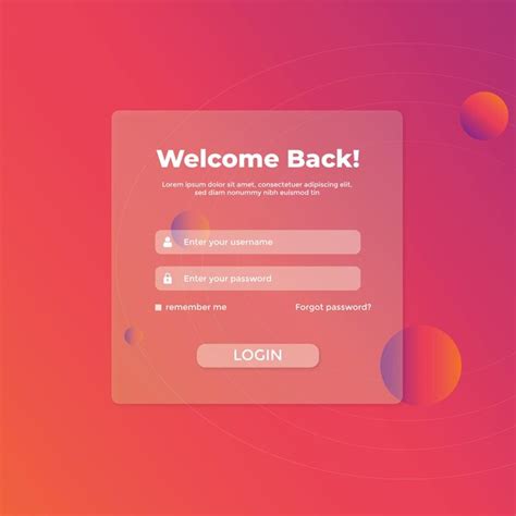 Premium Vector Gradient Login Screen
