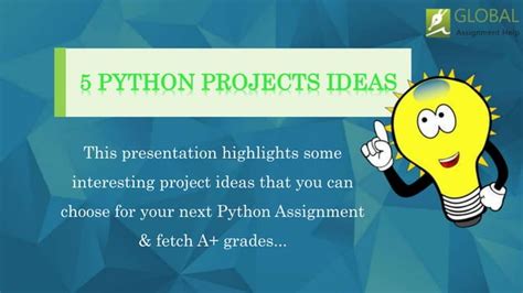 5 Interesting Python Project Ideas For Your Assignment Ppt