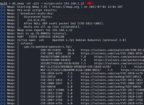 Metasploit For Pentester Database And Workspace Hacking Articles