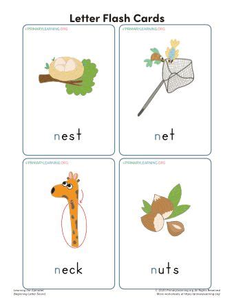 Letter N Flashcards Letter N Activities For Preschoolers Letter N