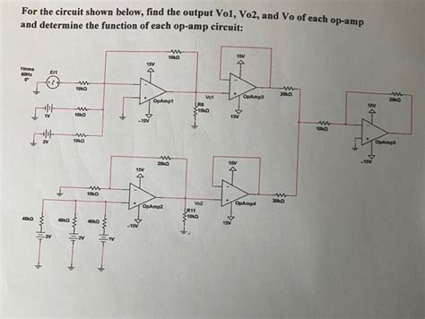 Solved For The Circuit Shown Below Find The Output Vol Chegg