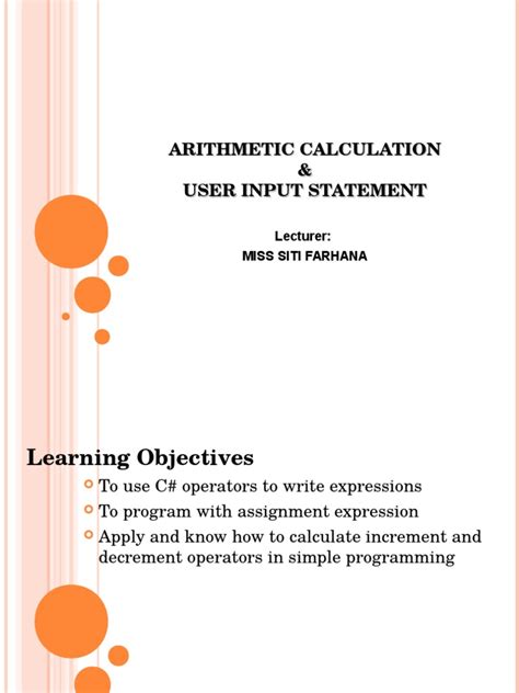 arithmetic calculation and user input statement pdf integer computer
