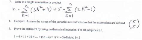 Solved 7 Write As A Single Summation Or Product
