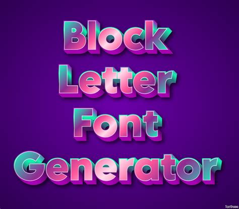 Block Letter Font Generator Text Effect And Logo Design Font