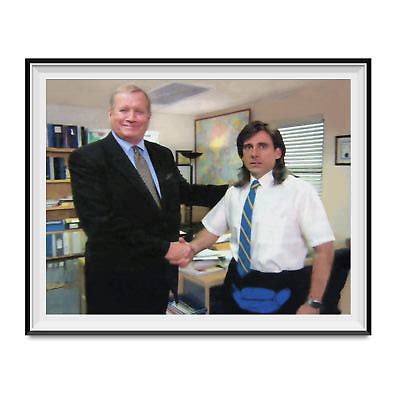 Michael Scott Shaking Hands Photo The Office Dunder Mifflin Ed Truck