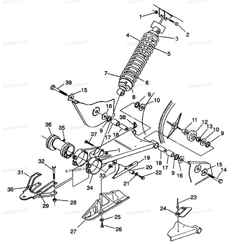 Polaris ATV OEM Parts Diagram For Swing Arm Shock Mounting Trail Boss Partzilla Com