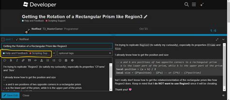 send ray in a the orientation of a part scripting support developer