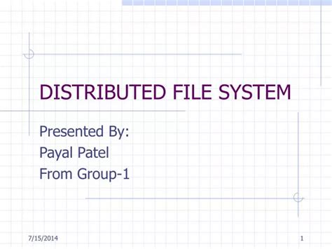 PPT DISTRIBUTED FILE SYSTEM PowerPoint Presentation Free Download ID 1779184