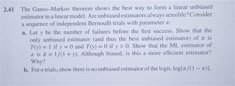 41 The Gauss Markov Theorem Shows The Best Way To