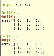 Python Numpy Transposition Is A View And Doesn T Make A Matrix Symmetric Stack Overflow