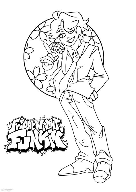 Friday Night Funkin Coloring Pages