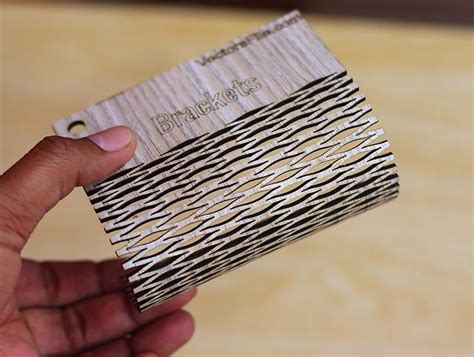 Bracket Pattern Living Hinge Template Laser Cut Vector File Vectors File