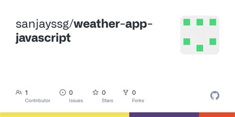 Github Sanjayssgweather App Javascript