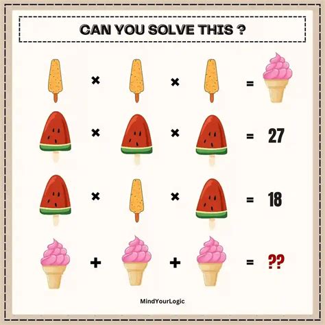Kulfi Ice Cream Water Melon Puzzle