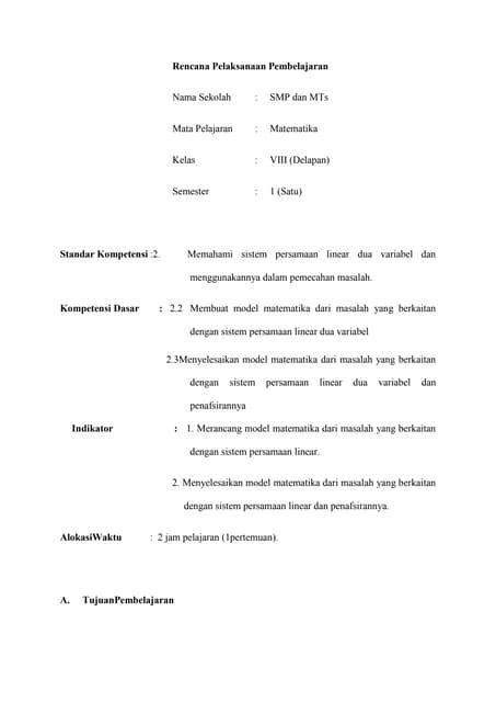 Rpp Problem Solving Docx