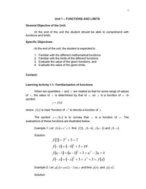Unit Polynomial Curve Unit Polynomial Curves General Objective At The End Of The Unit