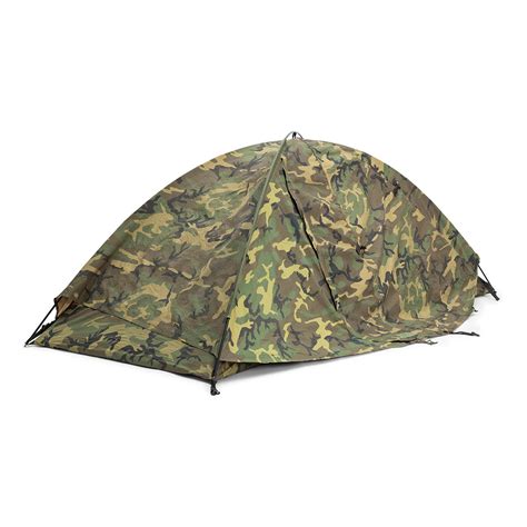 Military Eureka Combat One Person Tcop Tent Used Woodland Camo