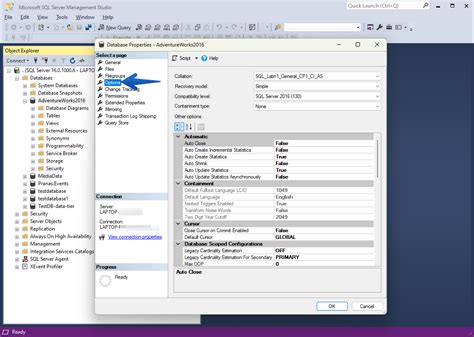 Database Propeties Options Ssms Sqlbak Blog