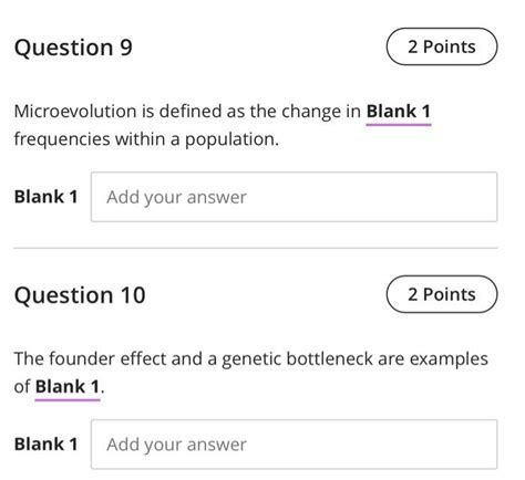 Solved Question 9 2 Points Microevolution Is Defined As The