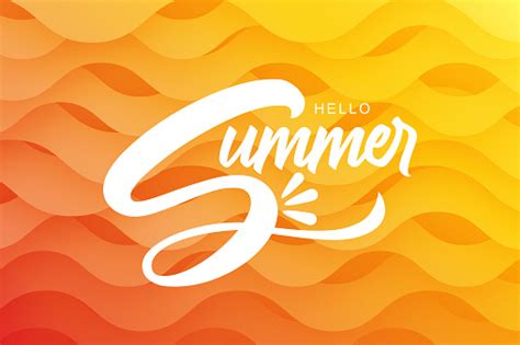 추상적인 물결 모양 배경에 여름의 글자 구성 여름 레터링 벡터 스톡 일러스트레이션 개념에 대한 스톡 벡터 아트 및 기타 이미지 개념 계절 관광객 Istock