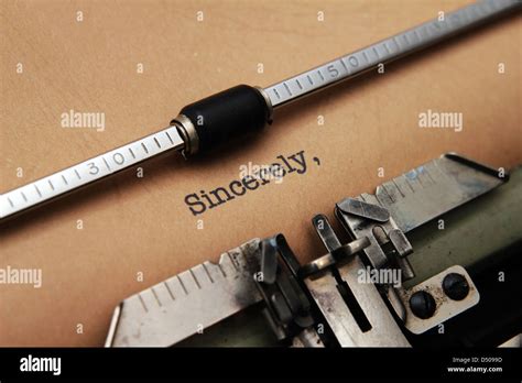 Typewriter And Document Stock Photo Alamy