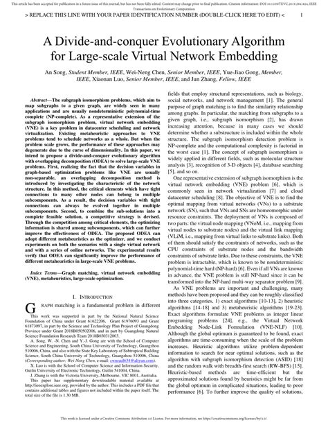 Pdf A Divide And Conquer Evolutionary Algorithm For Large Scale