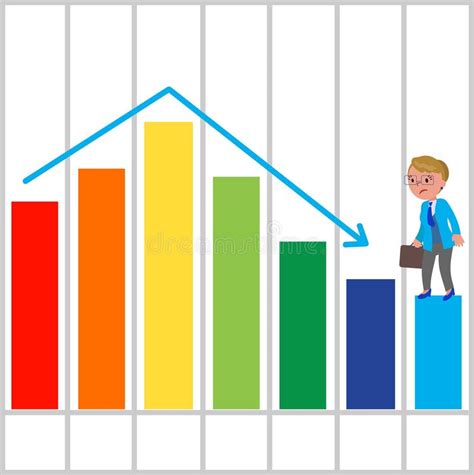 Bad Bar Chart Vector Stock Vector Illustration Of Male