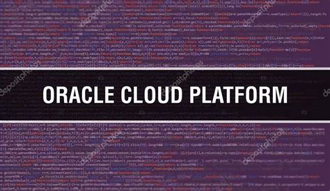 Oracle Cloud Platform Con Tecnología Digital De Código Binario De Fondo