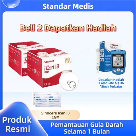 Jual Sinocare Ican I3 Beli 2 Cgm Sinocare Dapatkan 1 Safe Aq Ug Sinocare Gratis Glucose Monitor