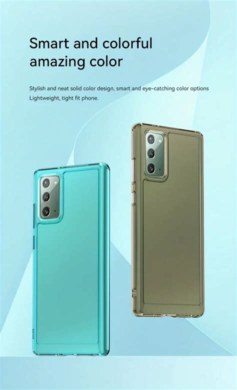 삼성 Galaxy Note20 뒷면 커버 케이스 용 투명 소프트 충격 방지 투 Temu Republic Of Korea