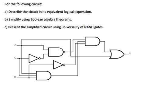 For The Following Circuit A Describe The Circuit In Its Equivalent