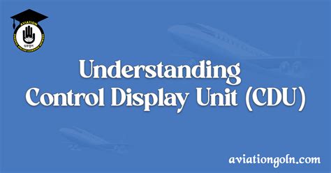 Understanding The Control Display Unit Cdu Aviation Gurukul Goln