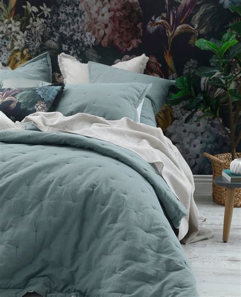 Linen Bedspread Seagrass The Foxes Den