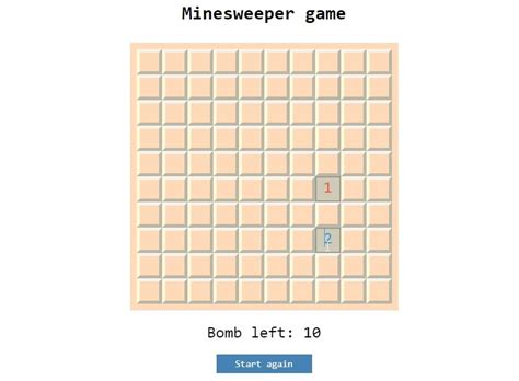 Minesweeper Game Using Html And Css In Vanillajs With Source Code Sourcecodester