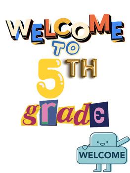 Welcome To 5th Grade By Chrysus Design Tpt