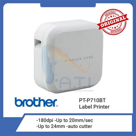 BROTHER Printer Label PTouch Cube PT P BT Portable Bluetooth P Lazada Indonesia