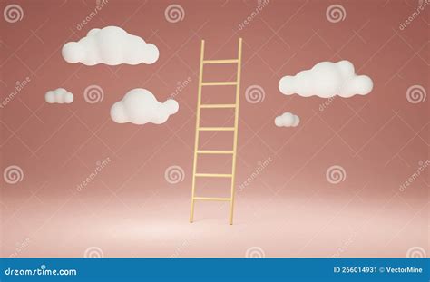 Growth Ladder Concept 3d Illustration Symbolizing The Climb To Success