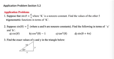 Solved Application Problem Section K Application Chegg