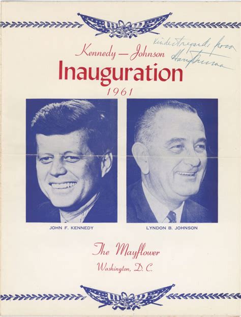 Harry Truman Signed Program Inauguration Of Jfk Raab