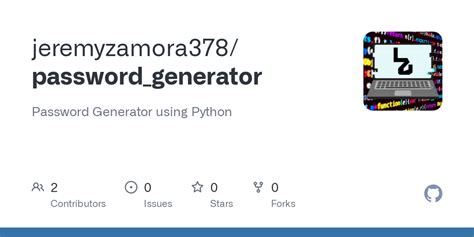 Github Jeremyzamora378passwordgenerator Password Generator Using